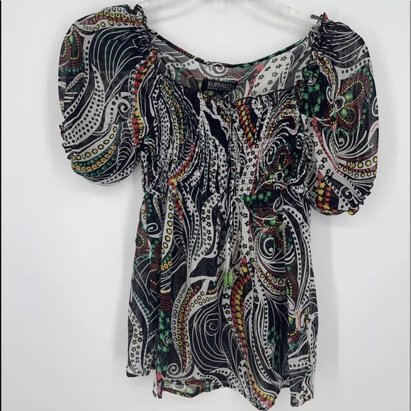 Buffalo David Bitton | Tops | Buffalo David Bitton Silk Sheer Boho ...